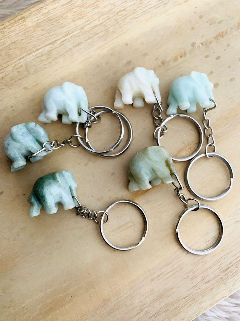 Burma Myanmar Burmese Jade Elephant Charms Keychain, Women's Fashion ...