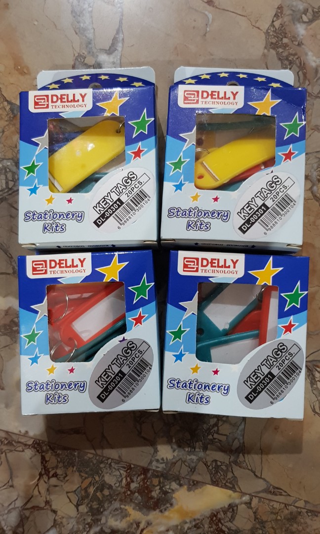 Colourful Key Tags with free notebook, Hobbies & Toys, Stationery ...