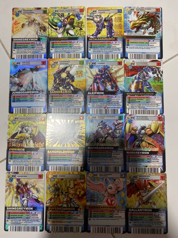 Digimon Data Carddass Rare Shiny Cards, Hobbies & Toys, Toys & Games on ...