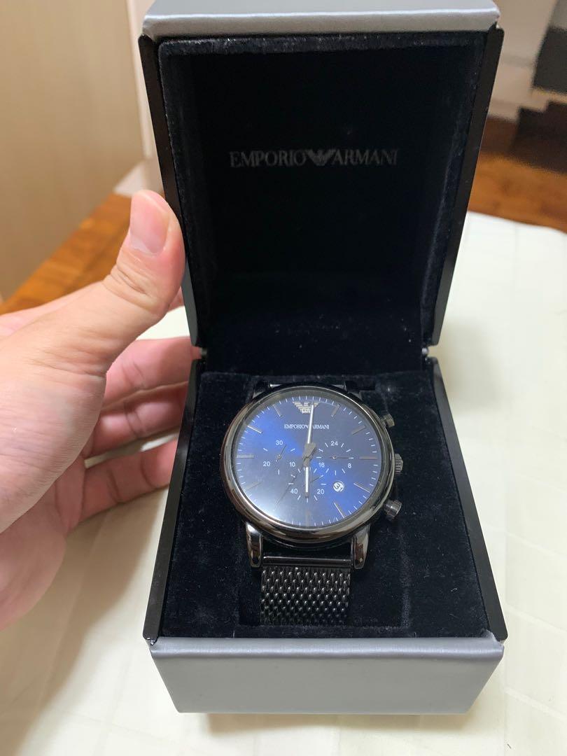 Emporio Armani Sport Chronograph Blue Dial 46mm Watch - AR1979, Luxury ...