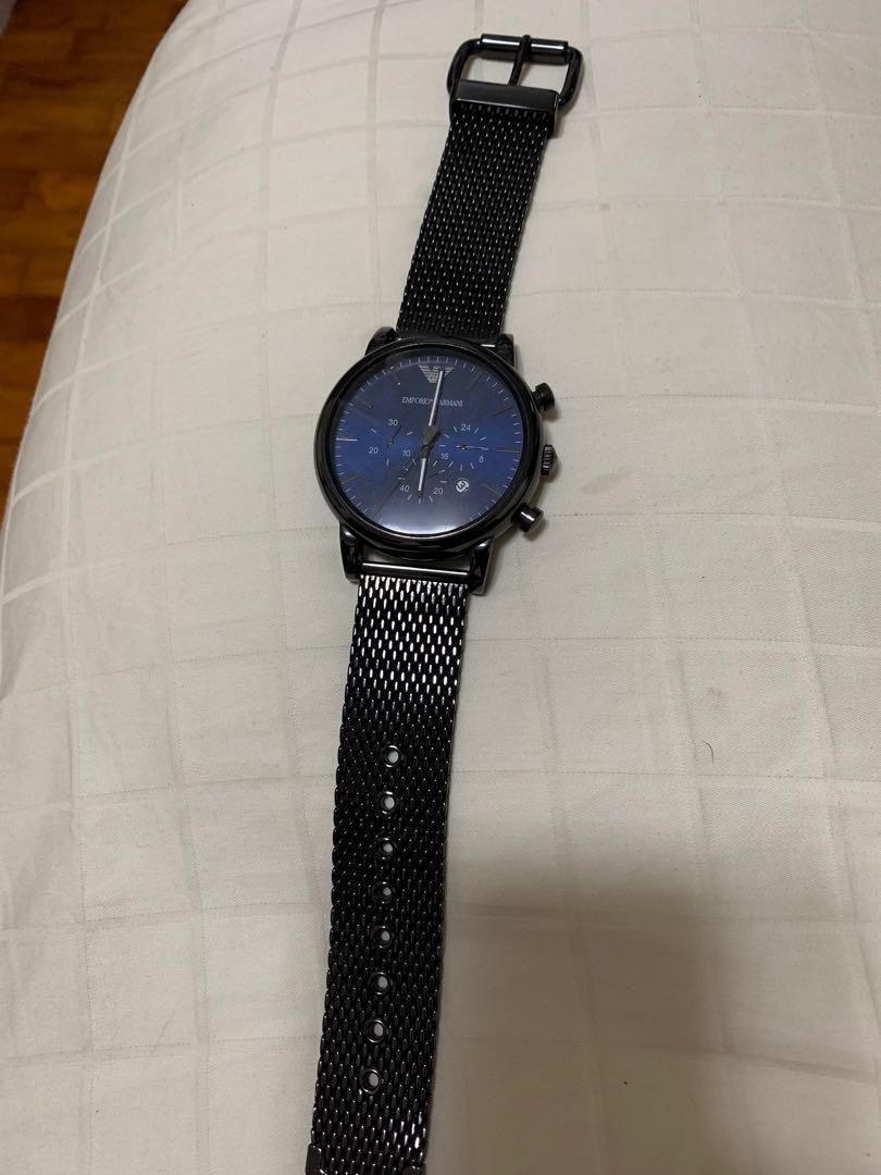 Emporio Armani Sport Chronograph Blue Dial 46mm Watch - AR1979, Luxury ...