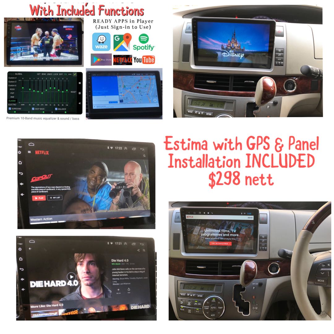 $298 Nett (2GB+32GB Model) with New PANEL+ INSTALLATION- Toyota Estima ...