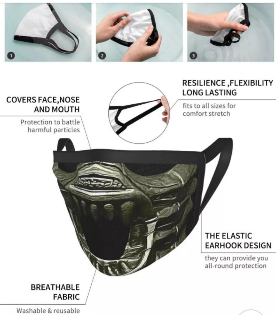Face Mask mortal kombat mk scorpion subzero, Everything Else on Carousell