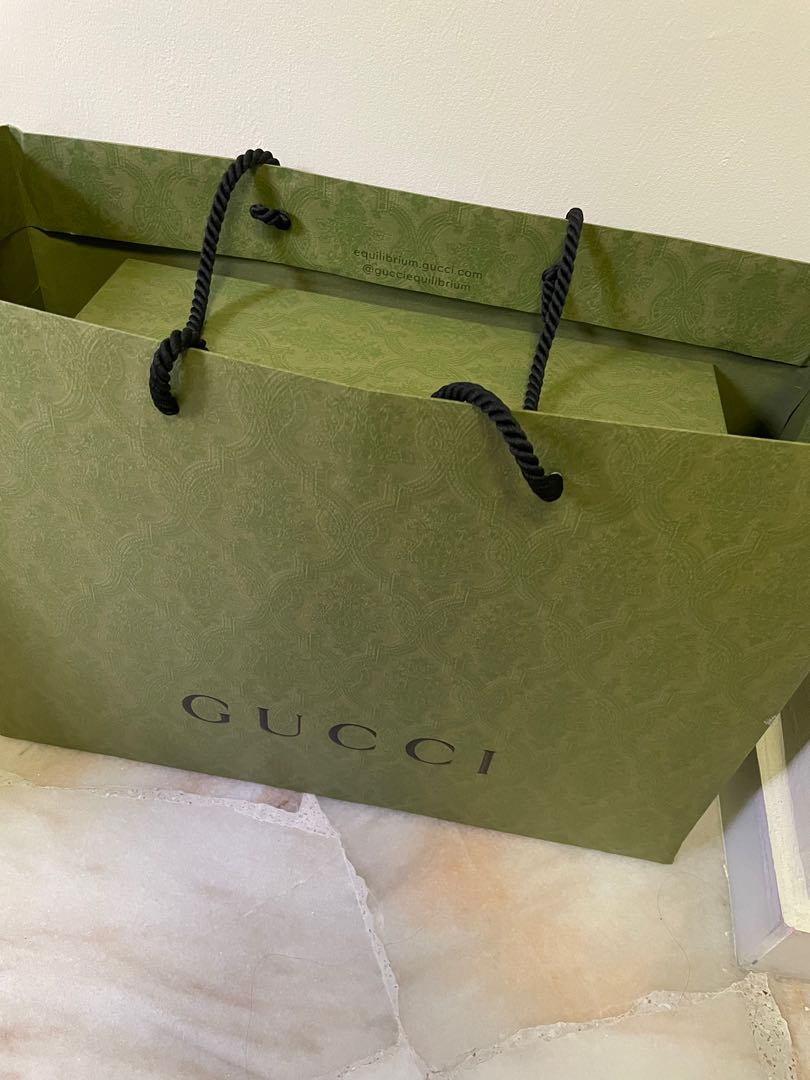 Gucci paper bag and box, Luxury, Bags & Wallets on Carousell