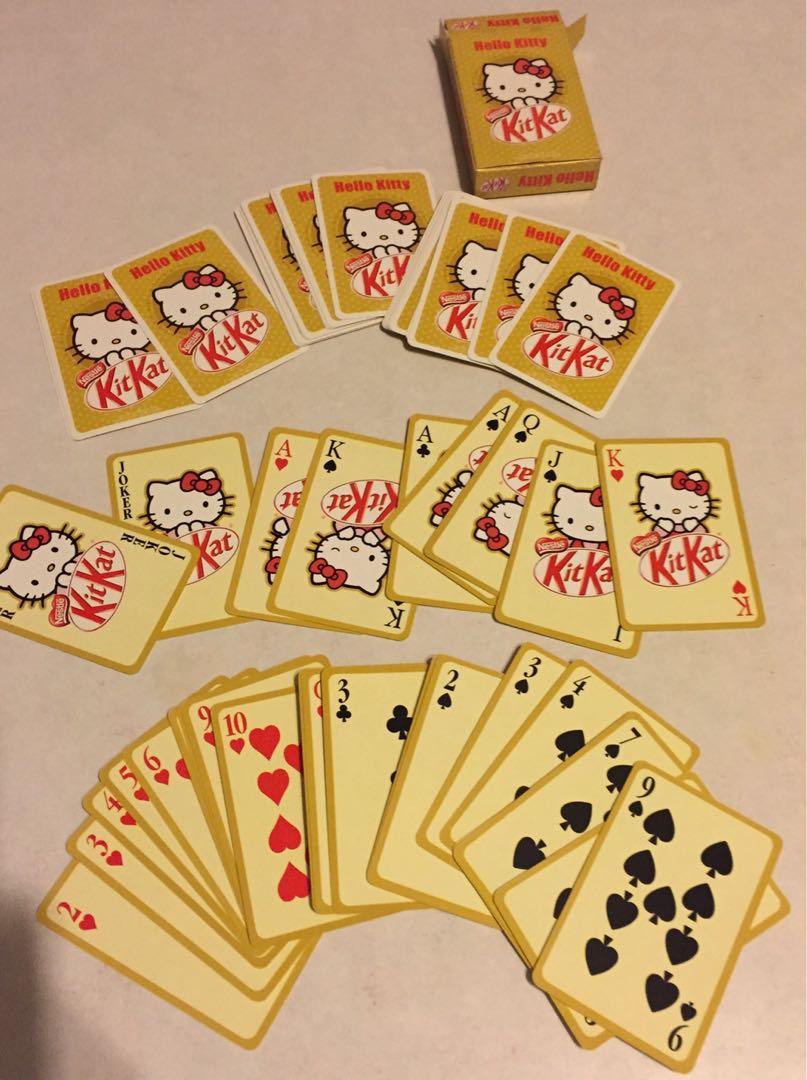 Hello Kitty 啤牌 Kit Kat 版, 興趣及遊戲, 旅行, 旅遊 - 旅行必需品及用品 - Carousell
