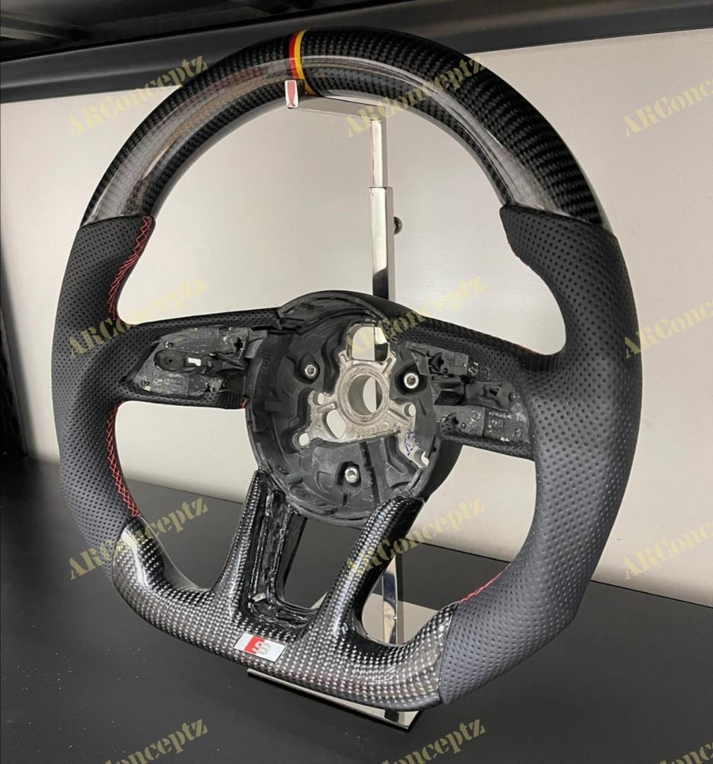 [In Stock] Carbon Fibre Steering Wheel for Audi, Car Accessories ...