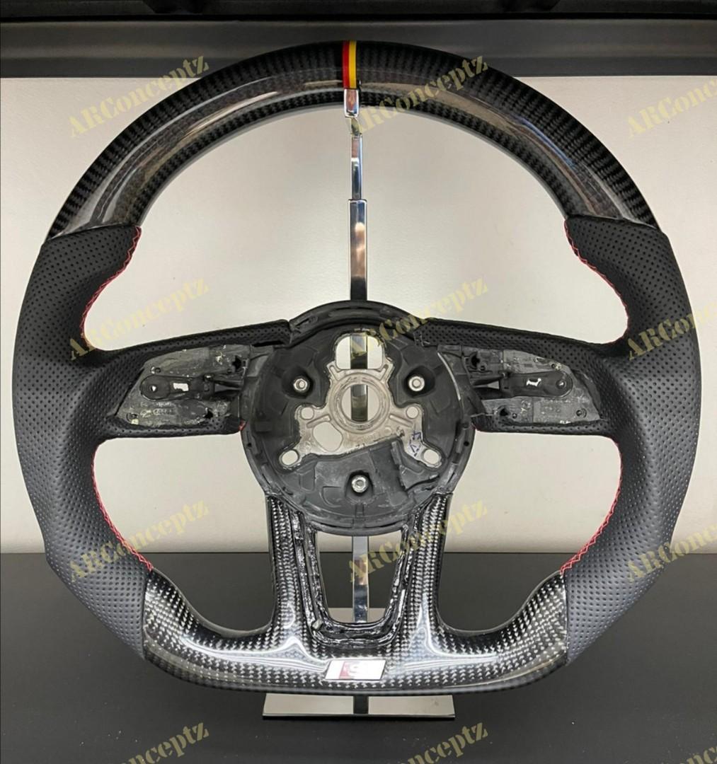 [In Stock] Carbon Fibre Steering Wheel for Audi, Car Accessories ...