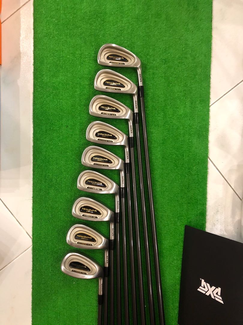 JDM Team Diawa 252co-01 Titanium Face Cavity Backed Irons (With R Flex ...