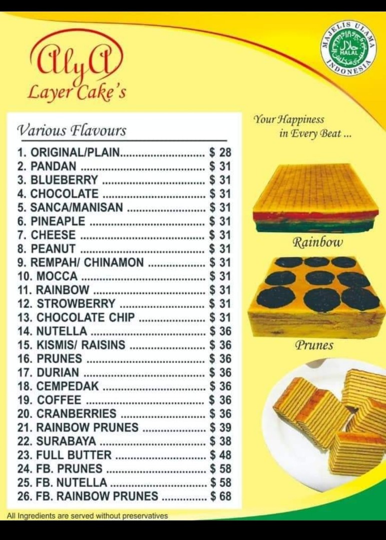 Kek Lapis Batam for Hari Raya 2021, Food & Drinks, Packaged & Instant ...