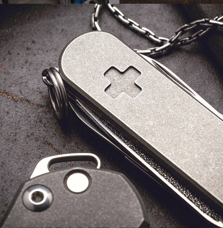 Made in Germany, Custom Titanium Victorinox Rambler SAK with titanium ...