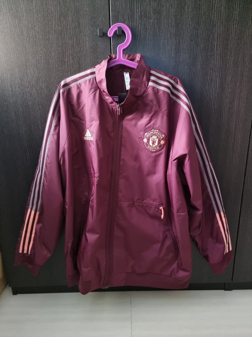 Manchester United Anthem Jacket Maroon, Men's Fashion, Coats, Jackets ...