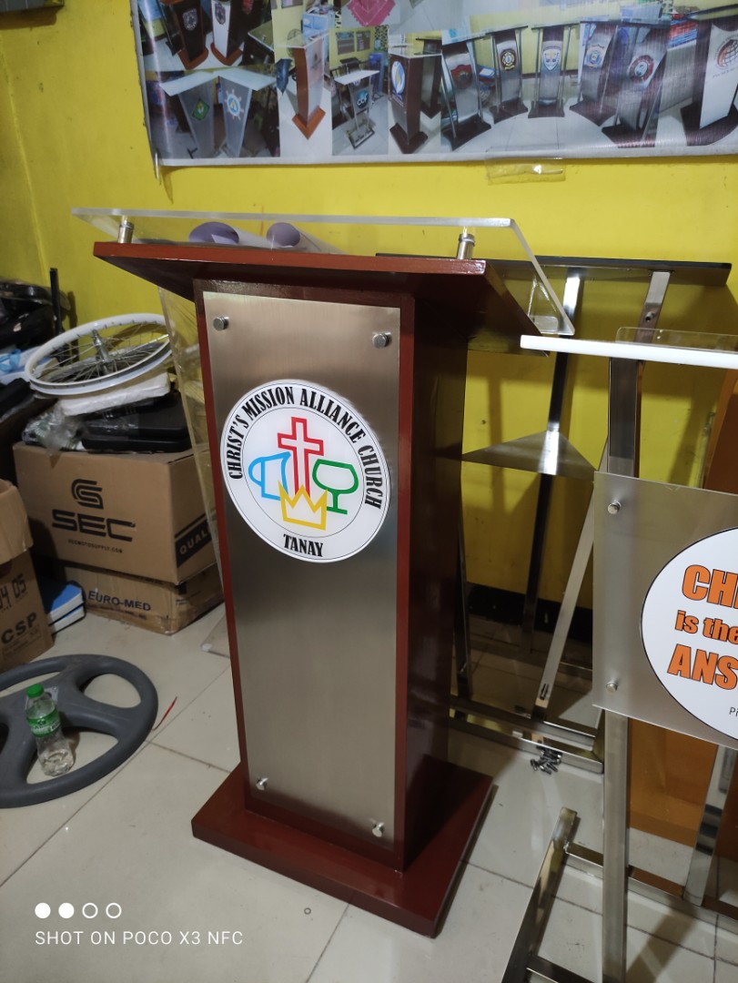 Podium Lectern Pulpit Rostrum, Furniture & Home Living, Office ...