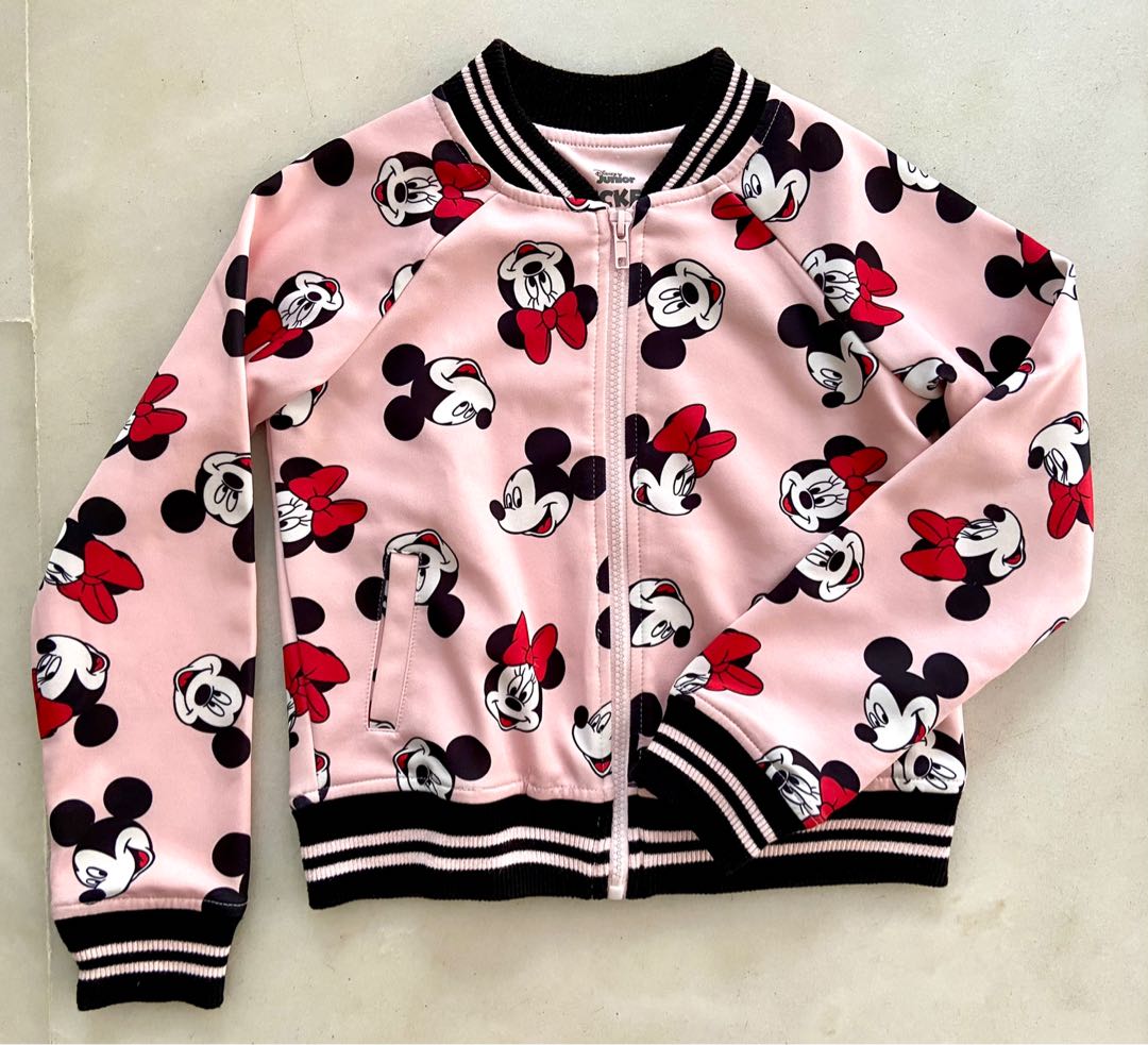 Preloved Disney Minnie Mouse Bomber Jacket (Pink), Babies & Kids ...