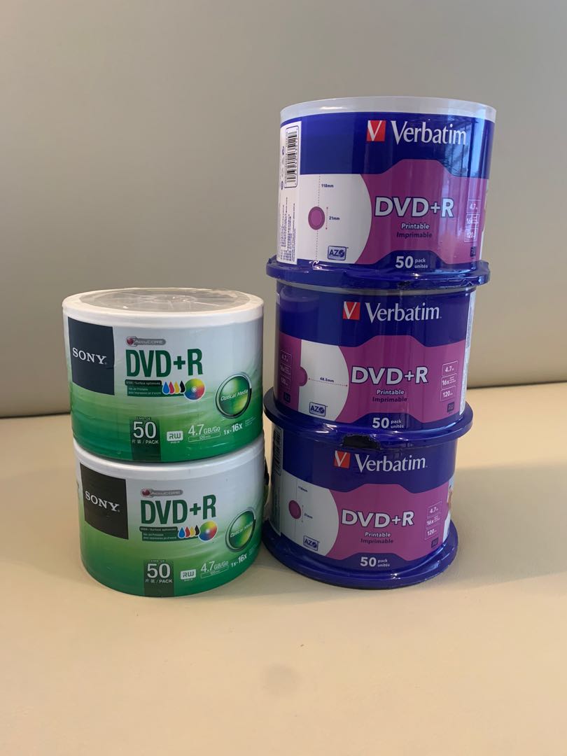 PRINTABLE DVD+R blank discs, TV & Home Appliances, TV & Entertainment ...