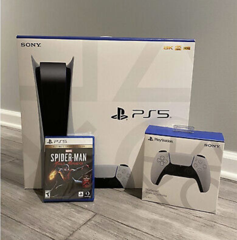 PS5 Console+ Extra Controller + Spider Man game Bundle, Video Gaming ...