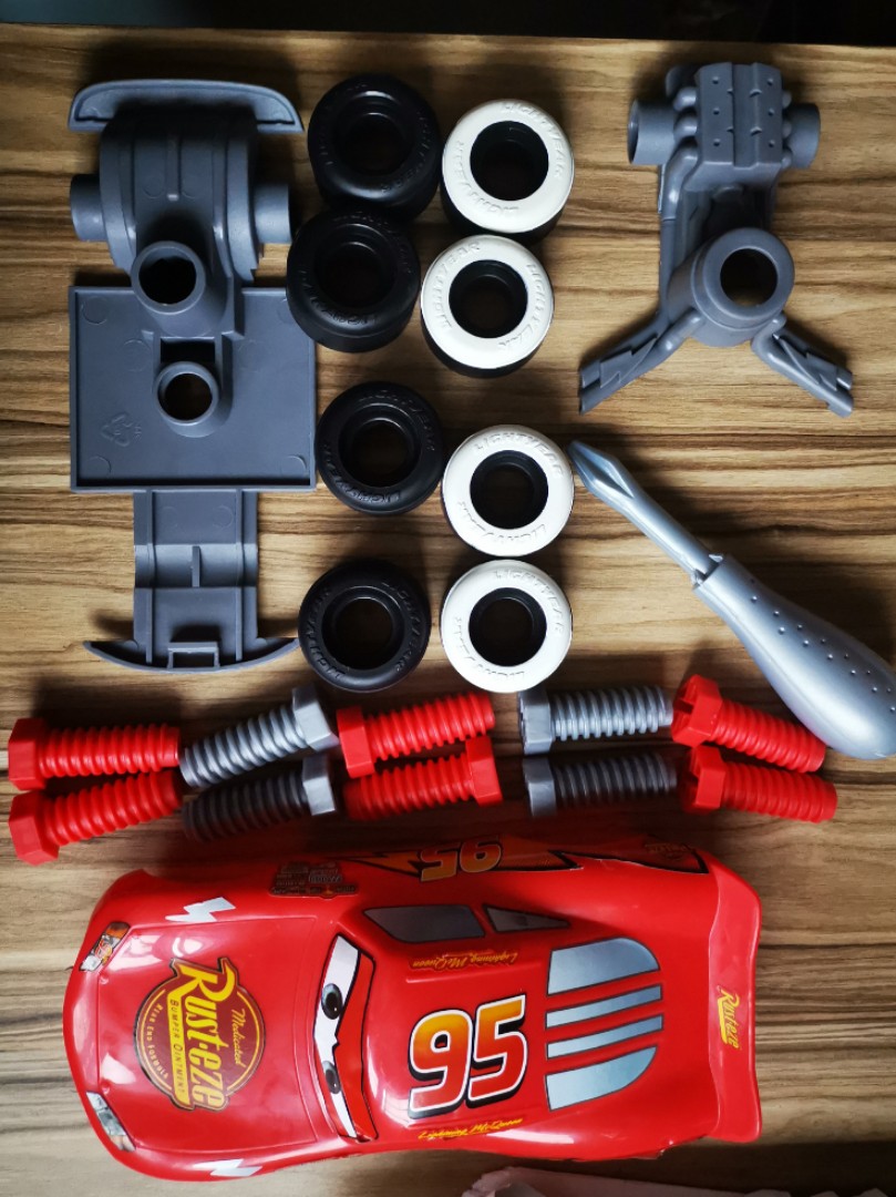 Race car toy set for little fingers self assembly and taking apart ...