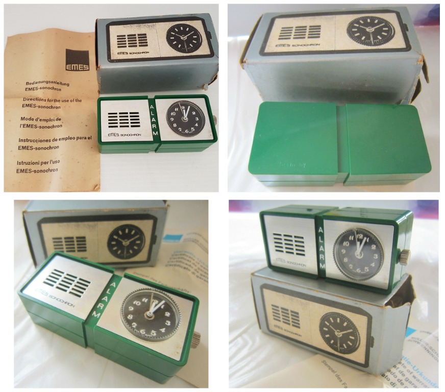 Rare Alarm Clock, Travel Alarm Clock, Table Alarm Clock by EMES ...