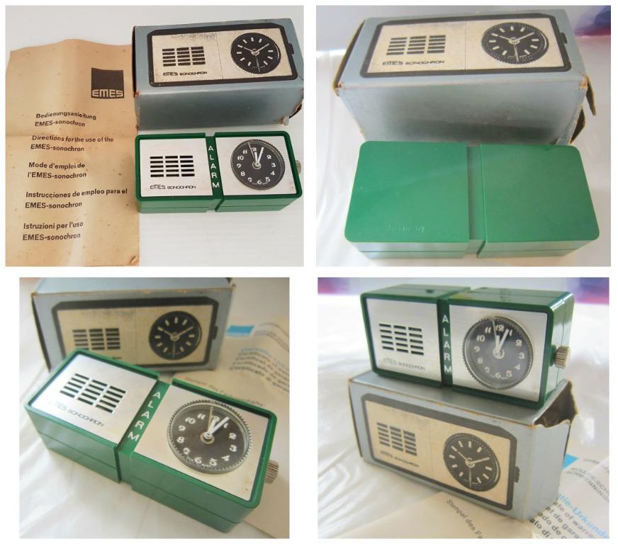 Rare Alarm Clock, Travel Alarm Clock, Table Alarm Clock by EMES ...