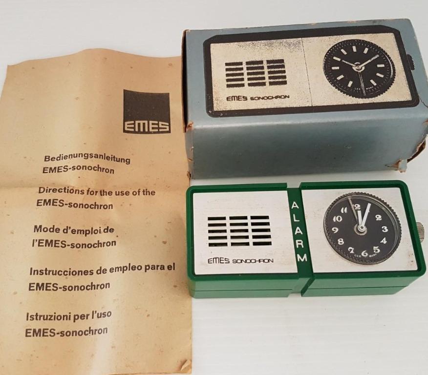 Rare Alarm Clock, Travel Alarm Clock, Table Alarm Clock by EMES ...