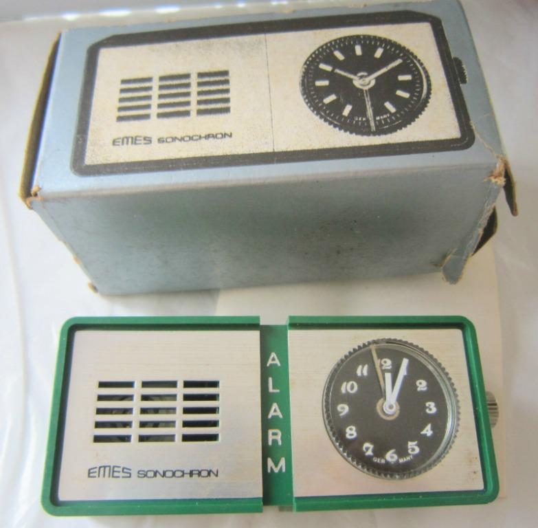 Rare Alarm Clock, Travel Alarm Clock, Table Alarm Clock by EMES ...