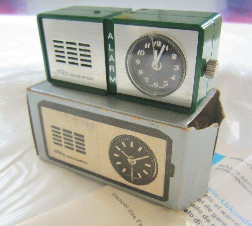 Rare Alarm Clock, Travel Alarm Clock, Table Alarm Clock by EMES ...