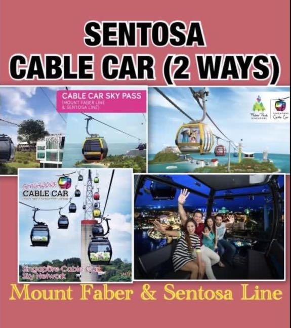 SENTOSA CABLE CAR (2 ways) ETICKET, Tickets & Vouchers, Local ...