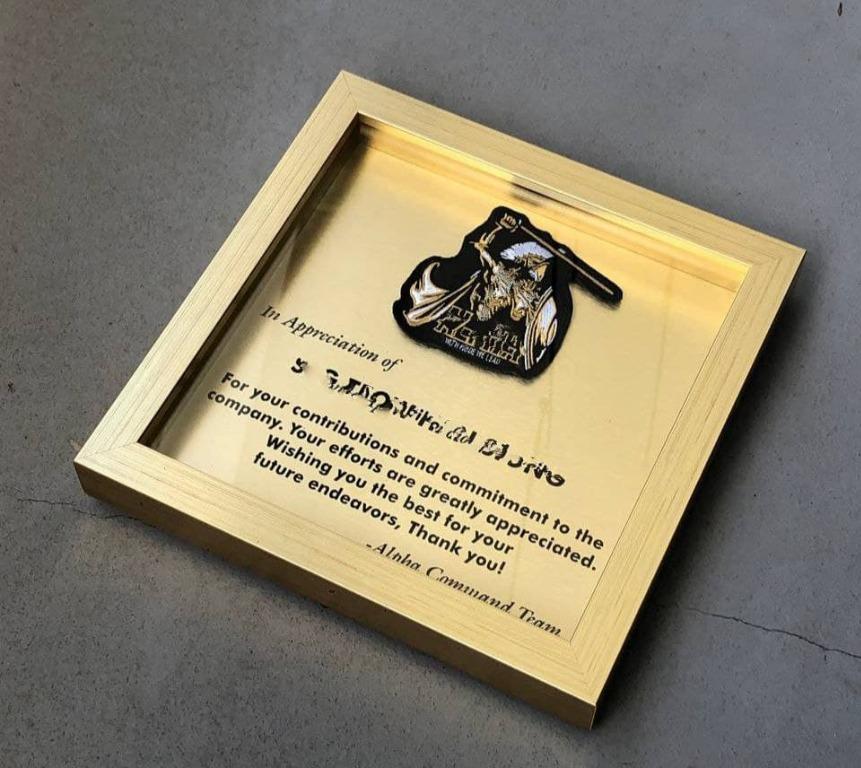 Specialist Cadet School Farewell Plaque- SCS - Army Navy Air Force SCDF ...