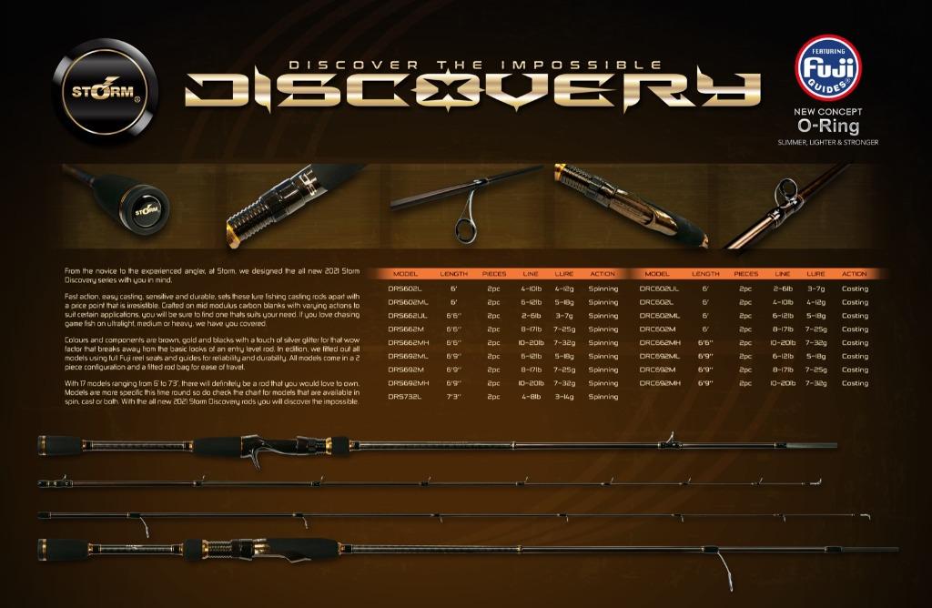 STORM DISCOVERY ROD, Sports Equipment, Fishing on Carousell