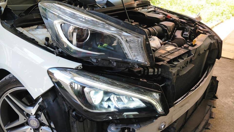 A176 Mercedes A class Original face lift full LED head lamps, Car ...