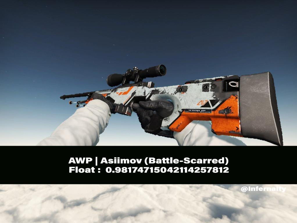 (0.98FV) AWP Asiimov BS CSGO SKINS KNIVES, Video Gaming, Gaming ...