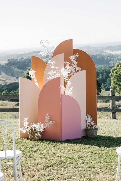 2021 wedding decoration geometric oval backdrop, Hobbies & Toys ...