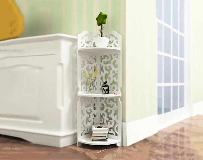 Europe Style 3 Tier Triangle Corner Storage Rack, Furniture & Home ...