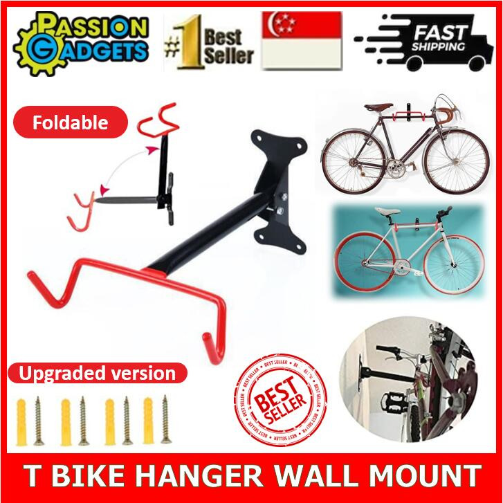 Bicycle Wall Mount (T-shape) hanger hook wall mounted bike Bracket Rack ...