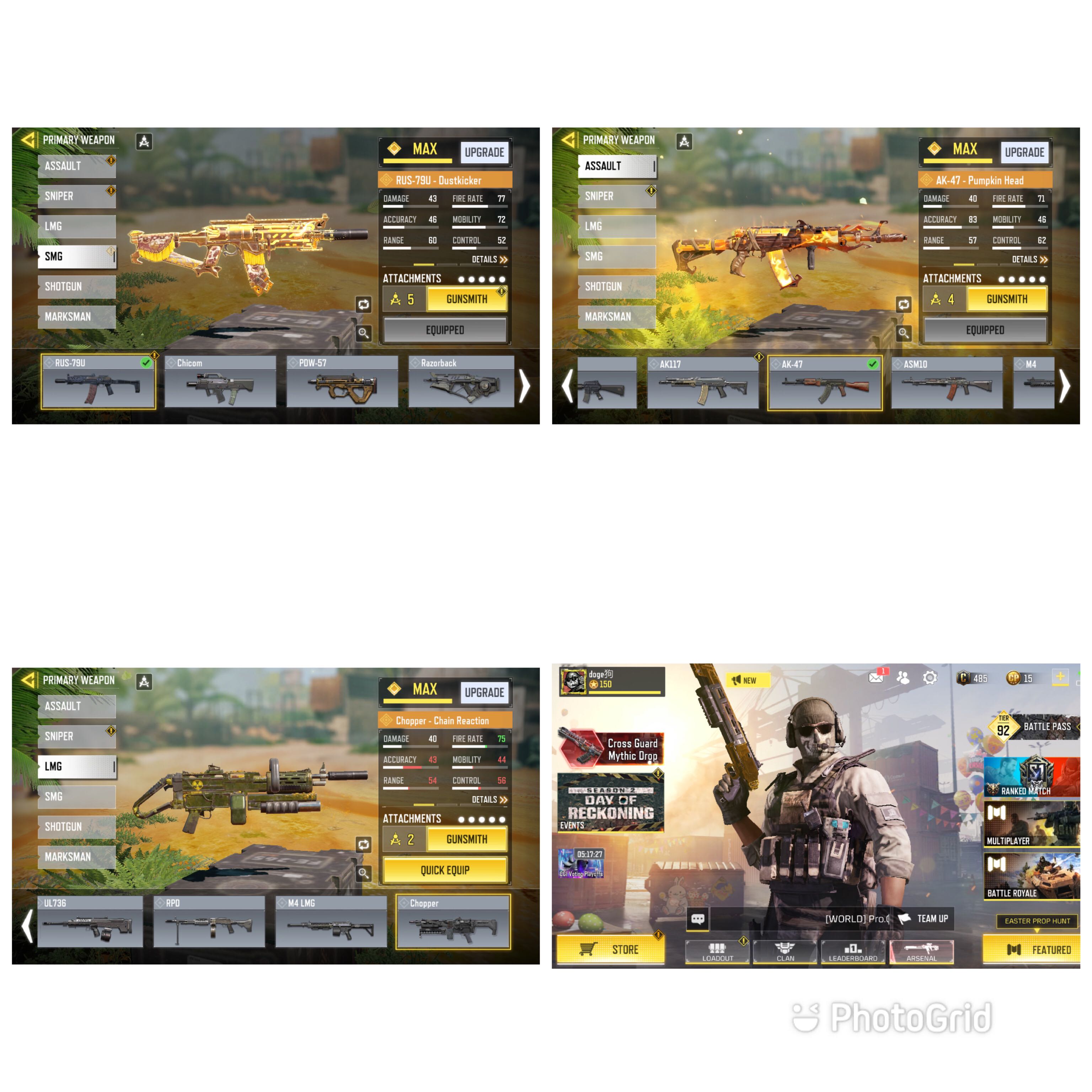 Call of duty mobile (codm) og account 3 legendary guns, Video Gaming ...