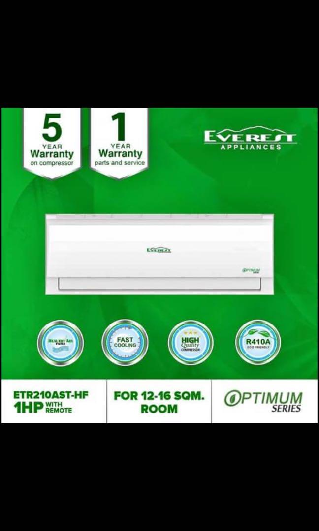 Everest Split type air conditioner, TV & Home Appliances, Air ...