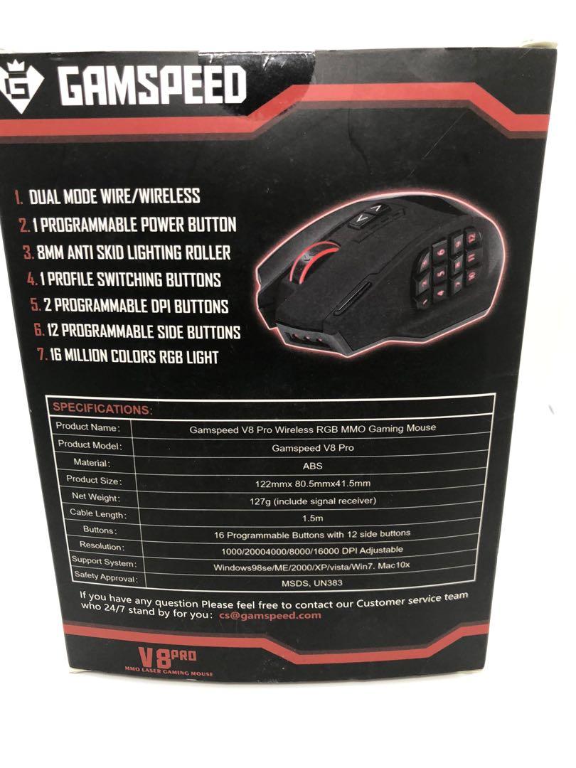 Gamspeed V8 Pro Gaming Mouse, Computers & Tech, Parts & Accessories ...