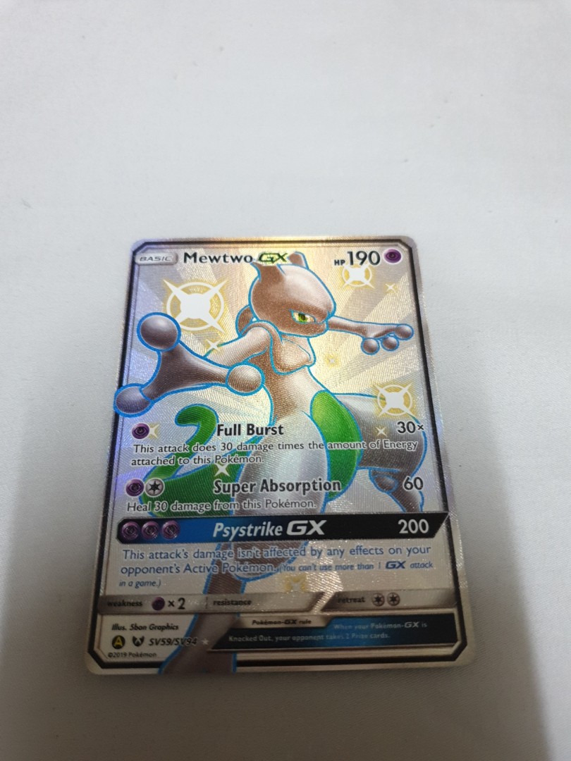 Pokemon card TCG Hidden Fates Mewtwo GX, Hobbies & Toys, Toys & Games ...