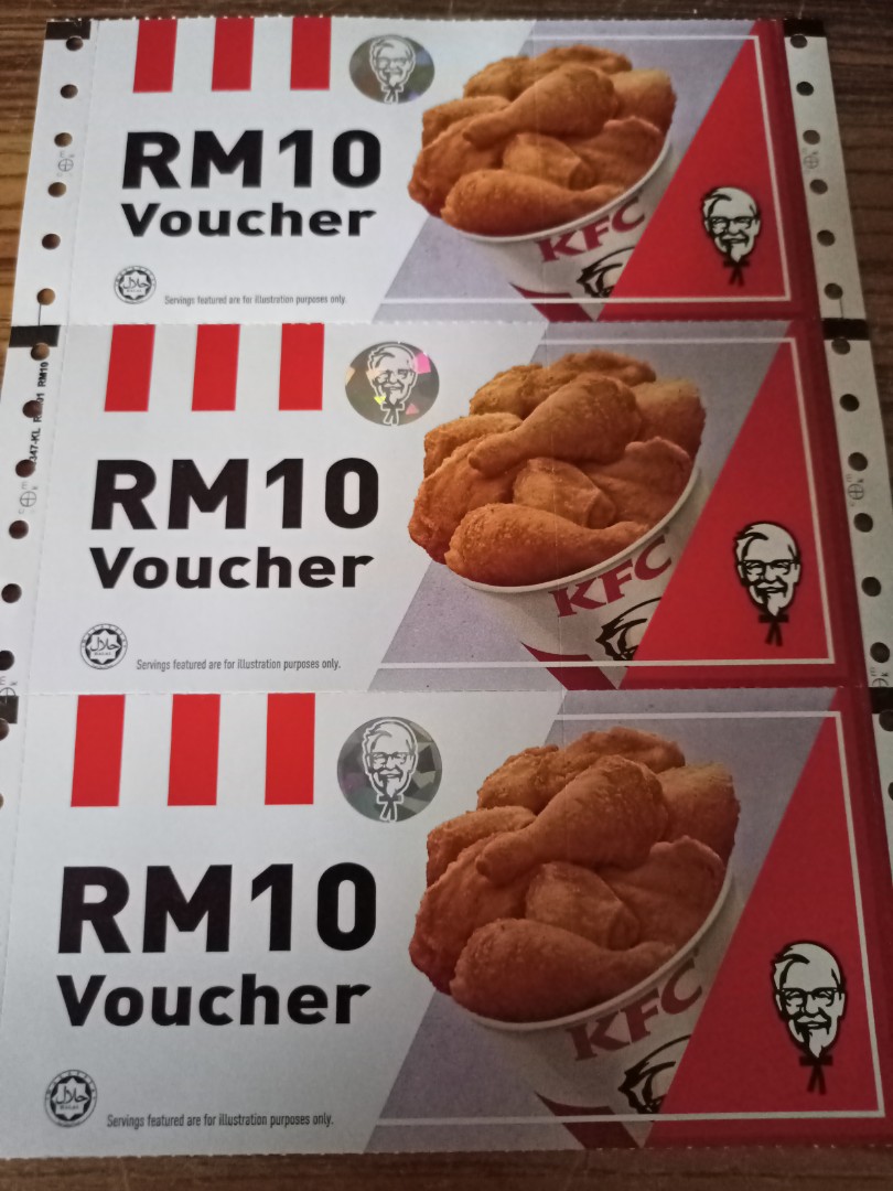 KFC cash voucher, Tickets & Vouchers, Vouchers on Carousell