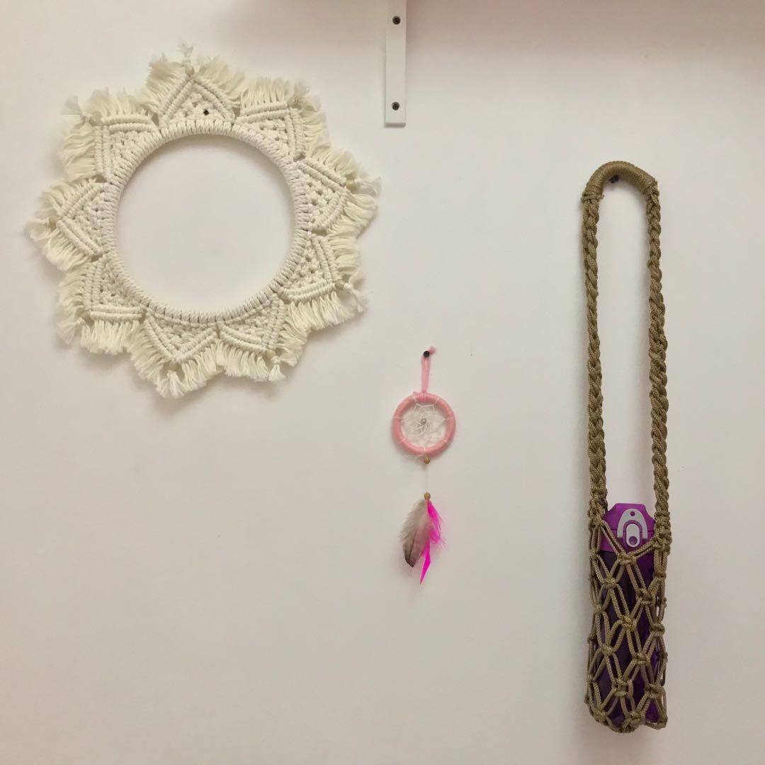 Macrame Mandala Wall Hanging, Furniture & Home Living, Home Decor, Wall ...