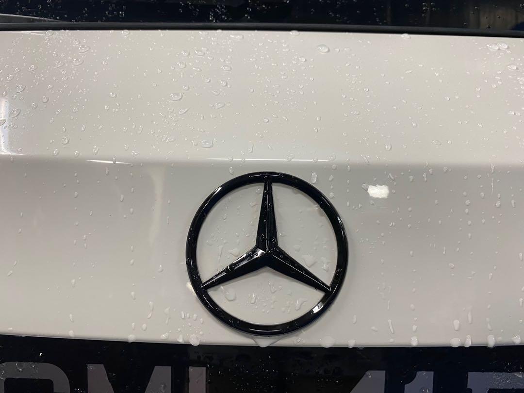 Mercedes Benz side fender rear emblem logo sticker Amg turbo v8 biturbo ...