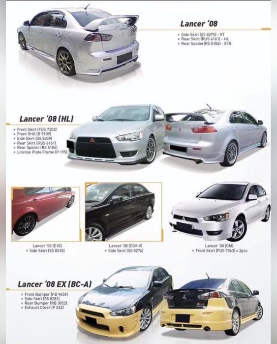 Mitsubishi Lancer EX GT Varis FQ400 Evo X Bonnet Skirting Diffuser ...