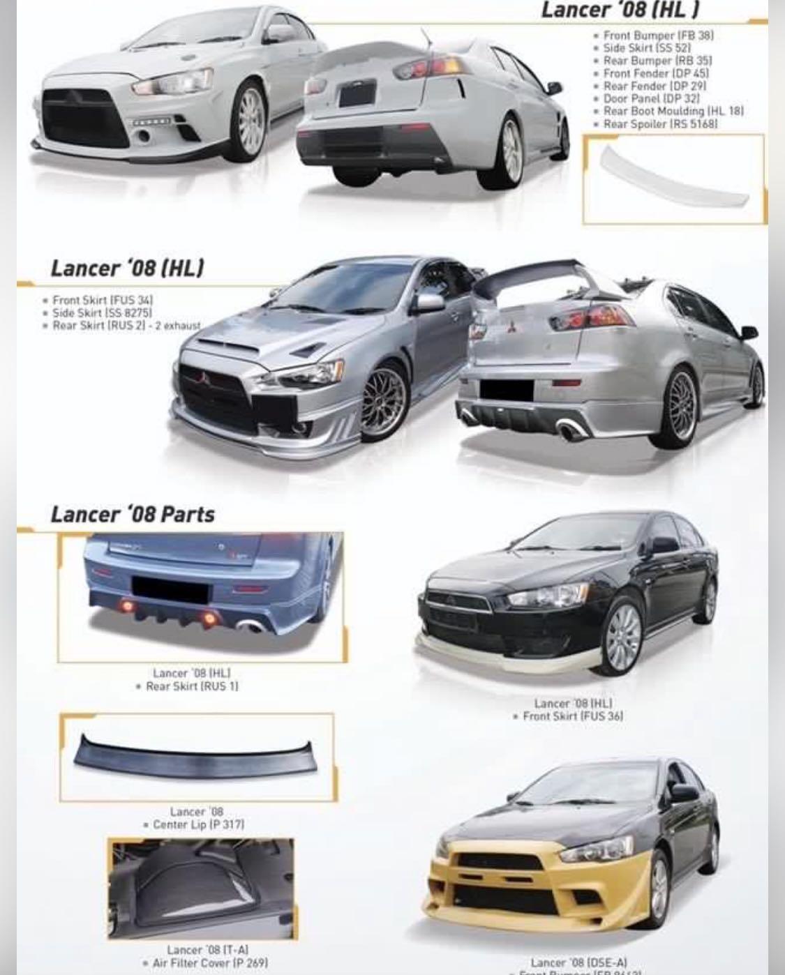 Mitsubishi Lancer EX GT Varis FQ400 Evo X Bonnet Skirting Diffuser ...