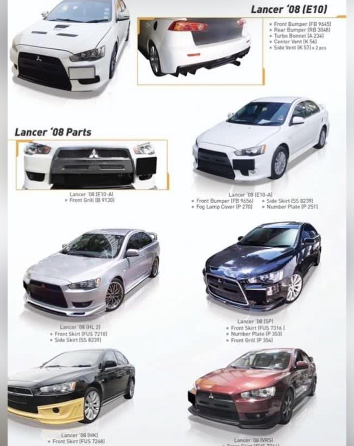 Mitsubishi Lancer EX GT Varis FQ400 Evo X Bonnet Skirting Diffuser ...