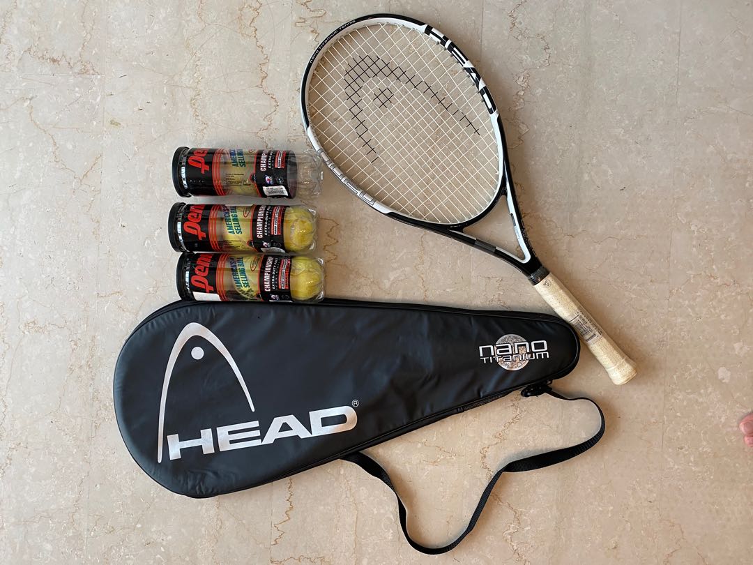 Nano Ti S4 tennis racket, Sports Equipment, Sports & Games, Racket ...