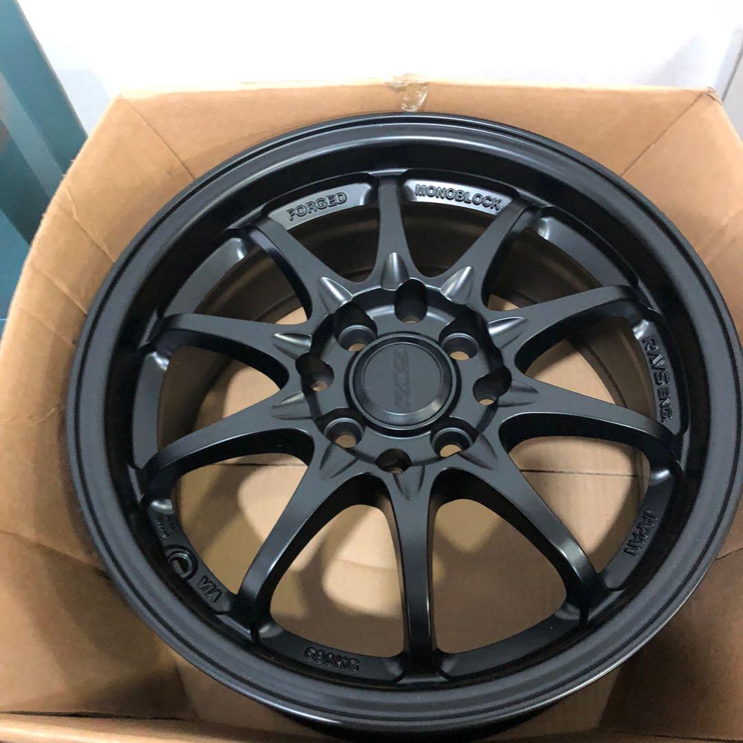 [New] 15” Rays CE28N Black 4x100 / 4x114.3, Car Accessories, Tyres ...
