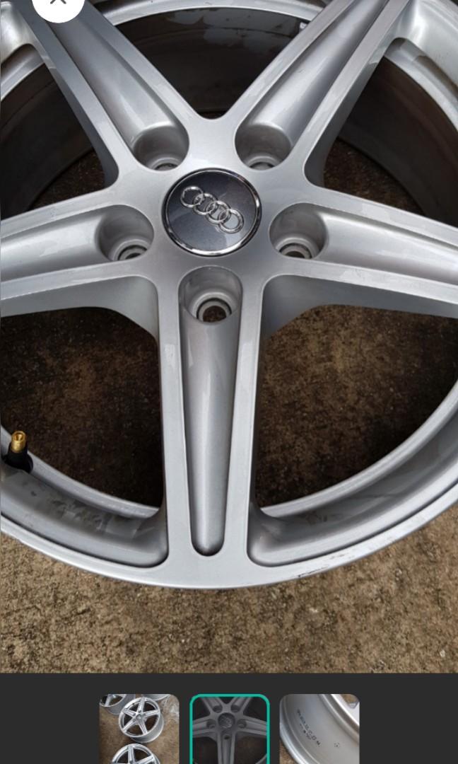 New original Audi 16 inch rims, Car Accessories, Tyres & Rims on Carousell