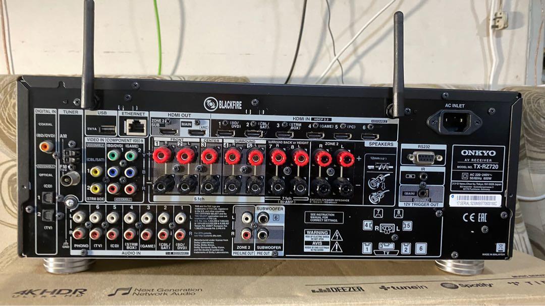 Onkyo High End model TX-RZ720 ,Dolby Atmos ,DTS-X, THX Certified, IMAX ...