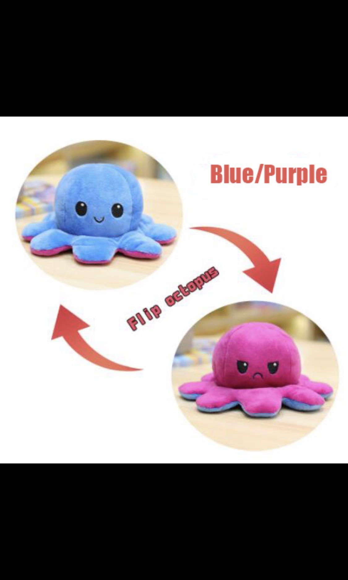 PO 2 for $12 TeeTurtle Reversible Octopus Mini Plush Squishy Soft Toy ...
