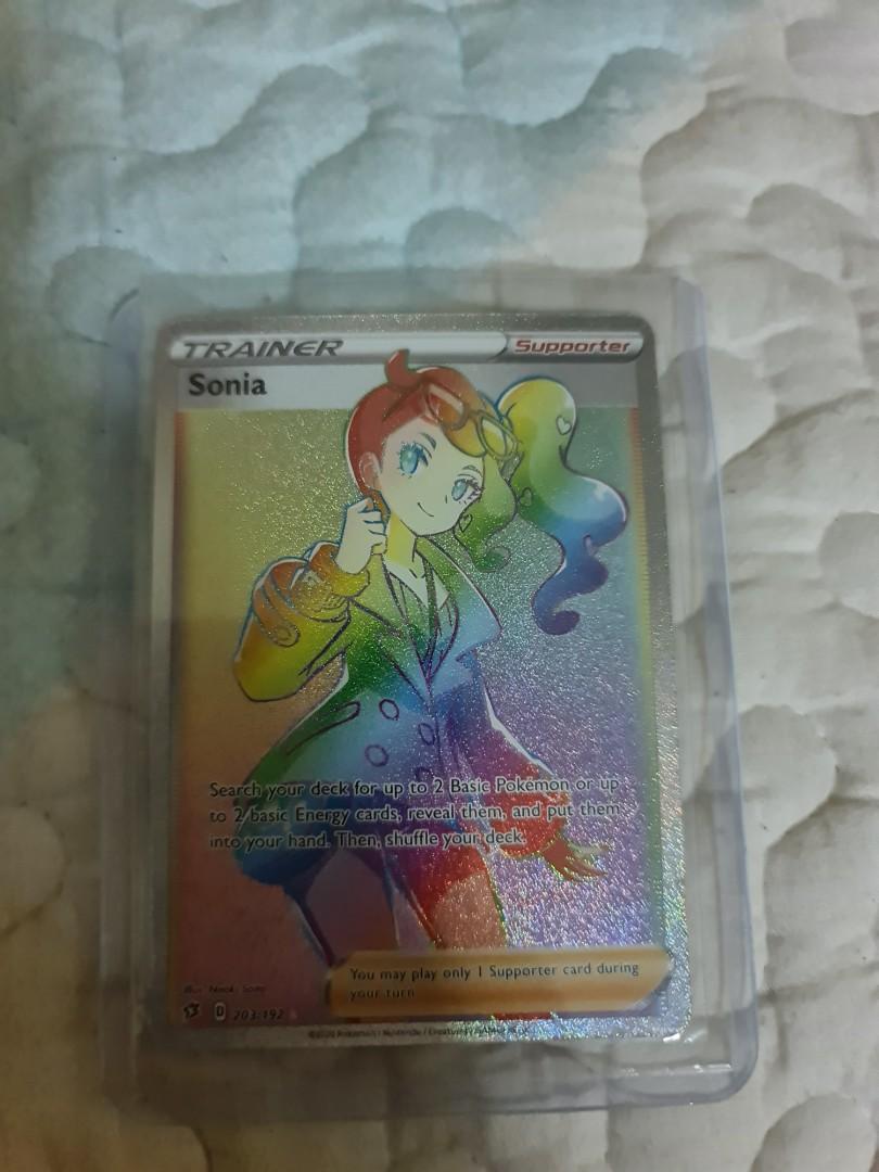 Pokemon trainer full art Sonia, Hobbies & Toys, Toys & Games on Carousell