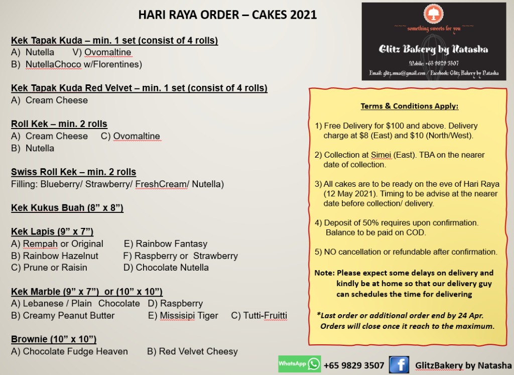 Pre-Order Hari Raya Cake - 2021, Food & Drinks, Packaged & Instant Food ...